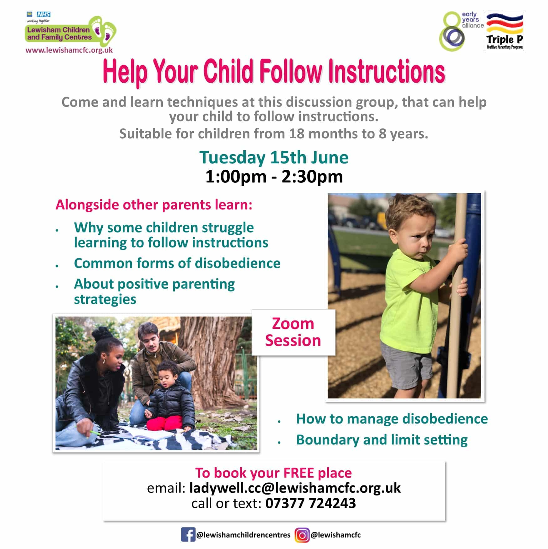 Helping your child follow instructions - Lewisham Children & Family Centre