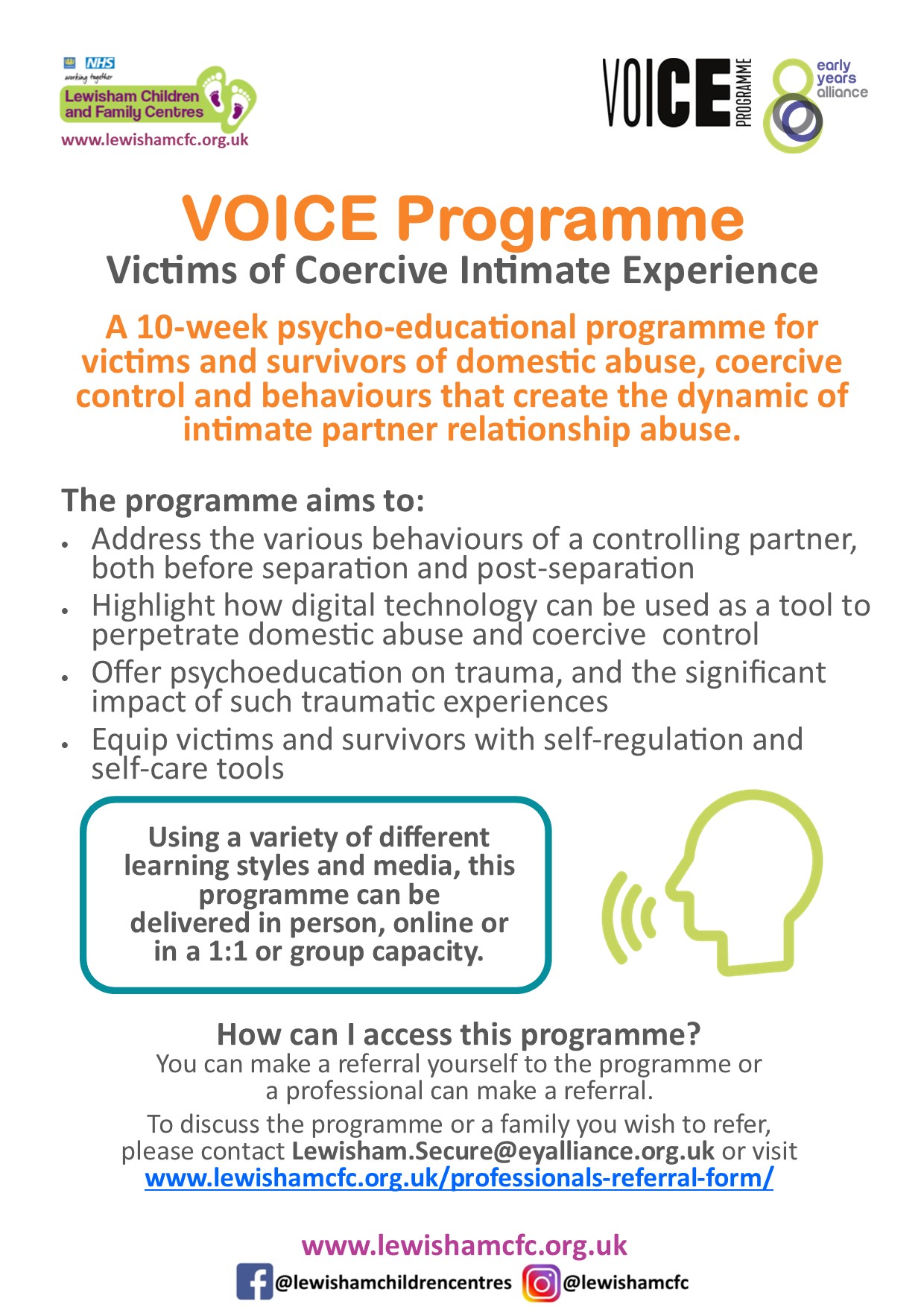 The Voice Programme - Lewisham Children & Family Centre