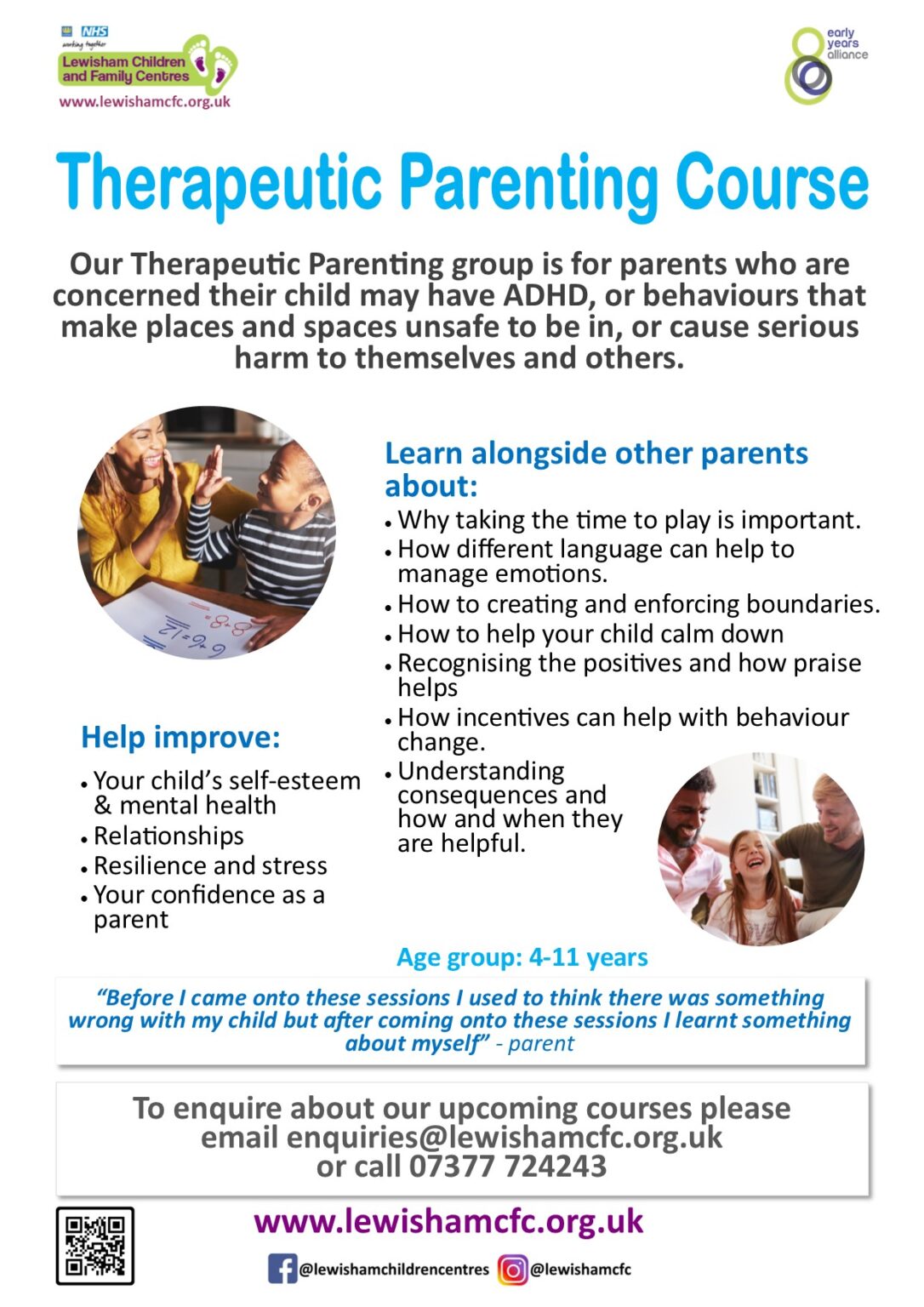 Therapeutic Parenting Programmes - Lewisham Children & Family Centre
